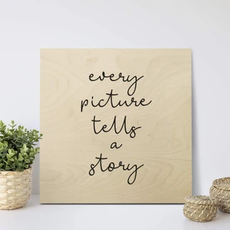 Decoratieletters Every picture tells a story | wall-art.nl
