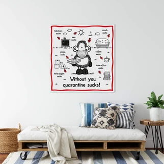 Poster Sheepworld - Quarantine sucks | wall-art.de
