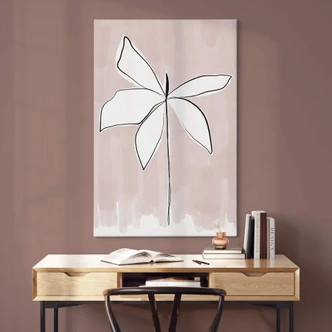 Poster uplusmestudio - Line Art - Das verlorene Blütenblatt | wall-art.de