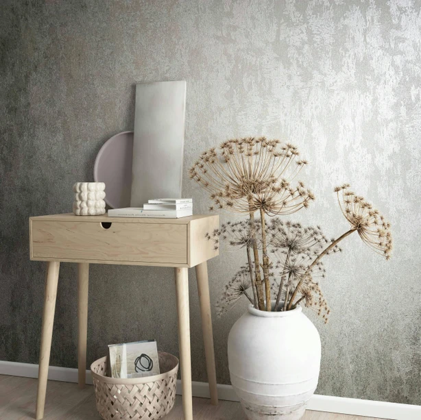 vliesbehang beige plains voor woonkamer slaapkamer behang marburg ...
