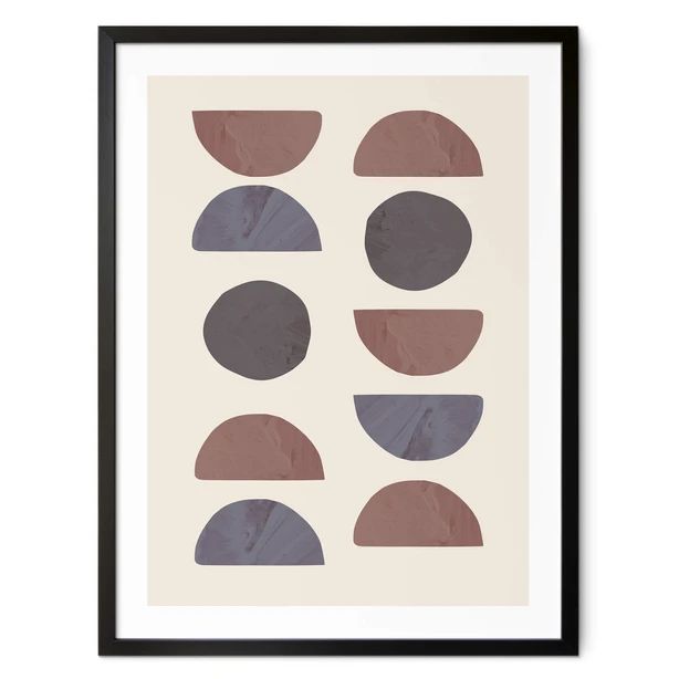 Houten Poster 1X Studio - Abstracte Vormen | wall-art.nl