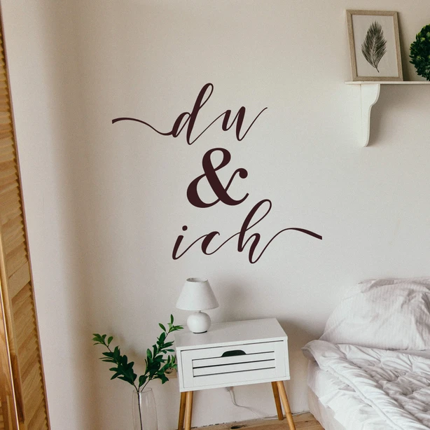 Holzposter Du und ich - Quadratisch | wall-art.de