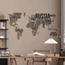 Sticker mural - Mappemonde : pays | wall-art.fr