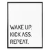Poster - Wake up kick ass repeat | wall-art.de