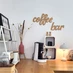 Holzdeko - 3D Schriftzug für die Küche - Coffee Bar - MDF Natur | wall ...