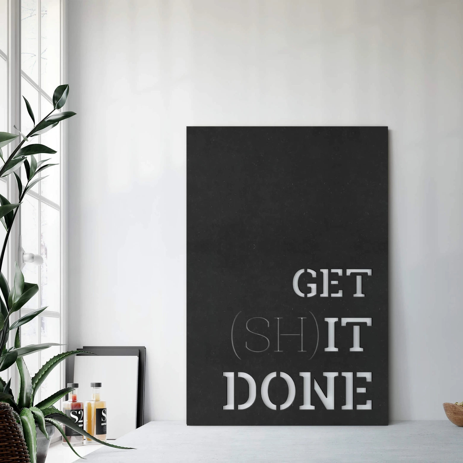 MDF - Holzdeko Get shit done | wall-art.de