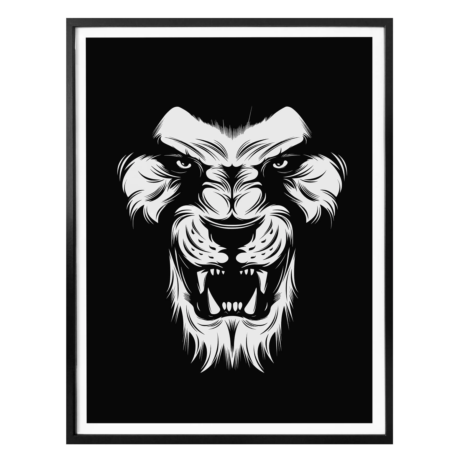 Poster Lion's Face | wall-art.de