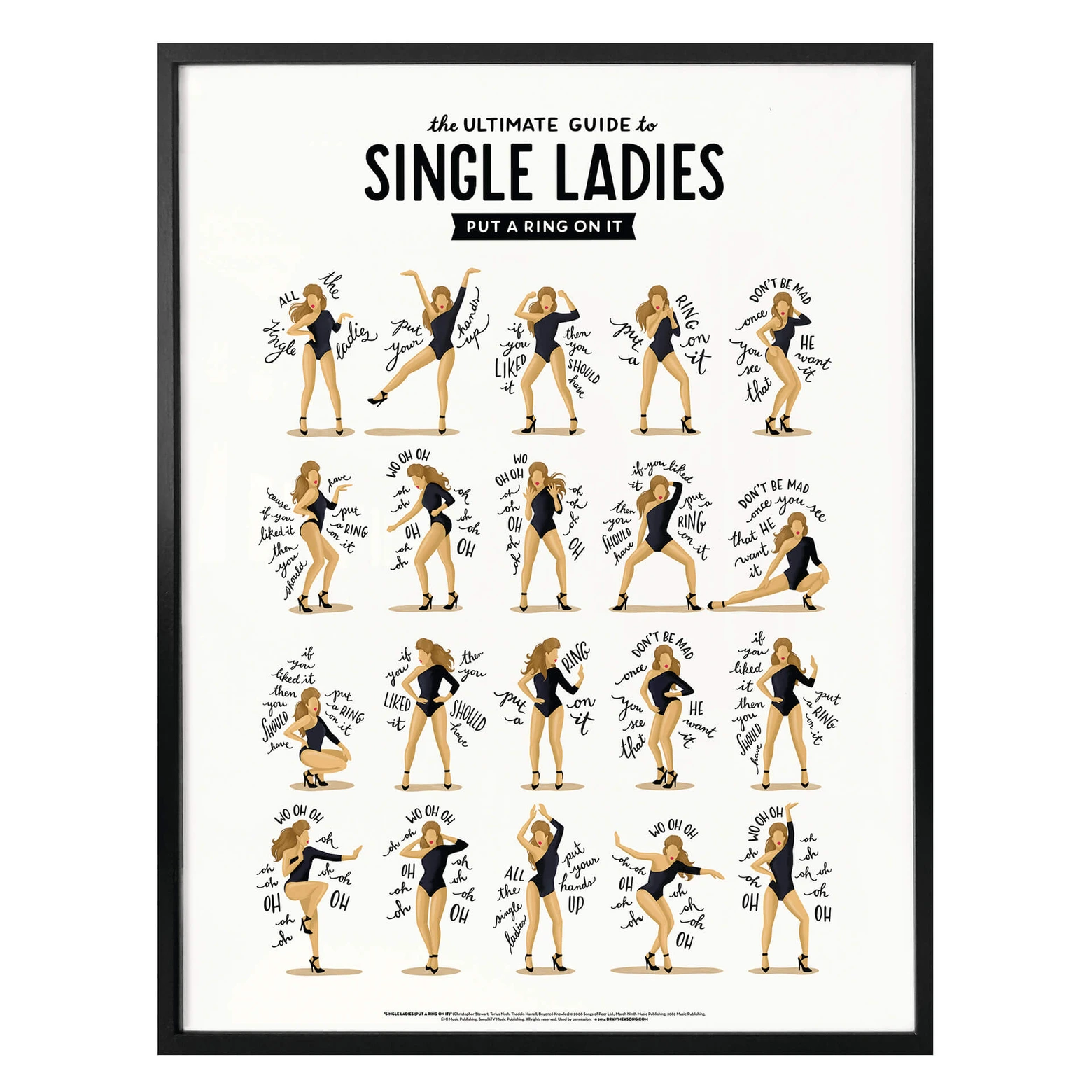 Poster Tohmé - Single Ladies | wall-art.de