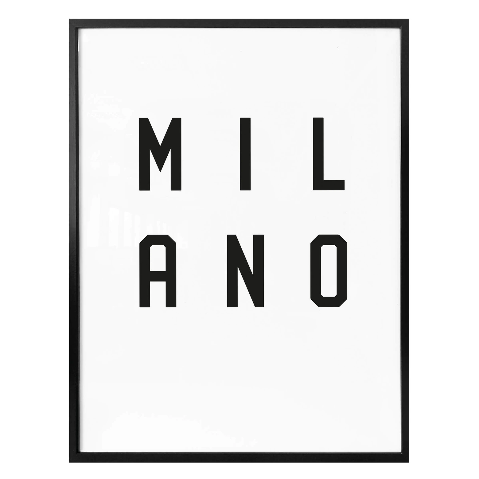 Poster - Typographie Milano | wall-art.de