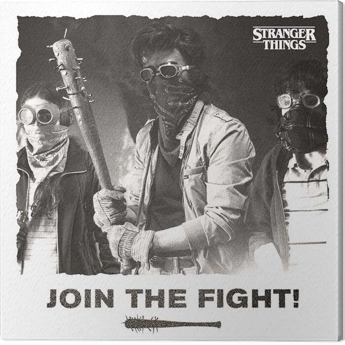 Leinwandbild Stranger Things - Join the Fight (40x40 cm) | wall-art.de