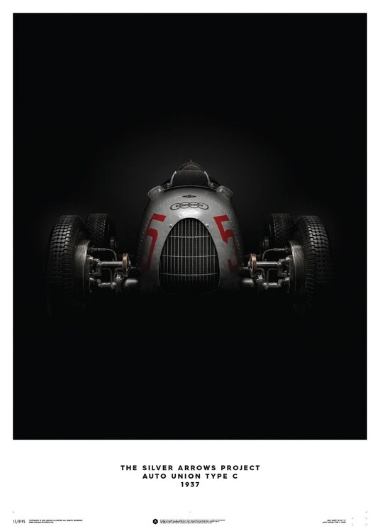 Poster Auto Union Type C - Silver - 1937 Kunstdruck (50 x 70 cm) | wall ...