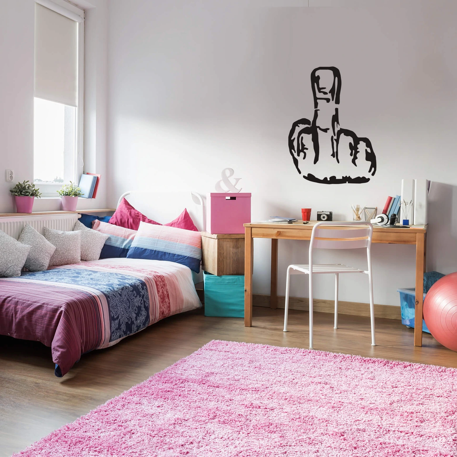Sticker mural - Doigt d'Honneur | wall-art.fr