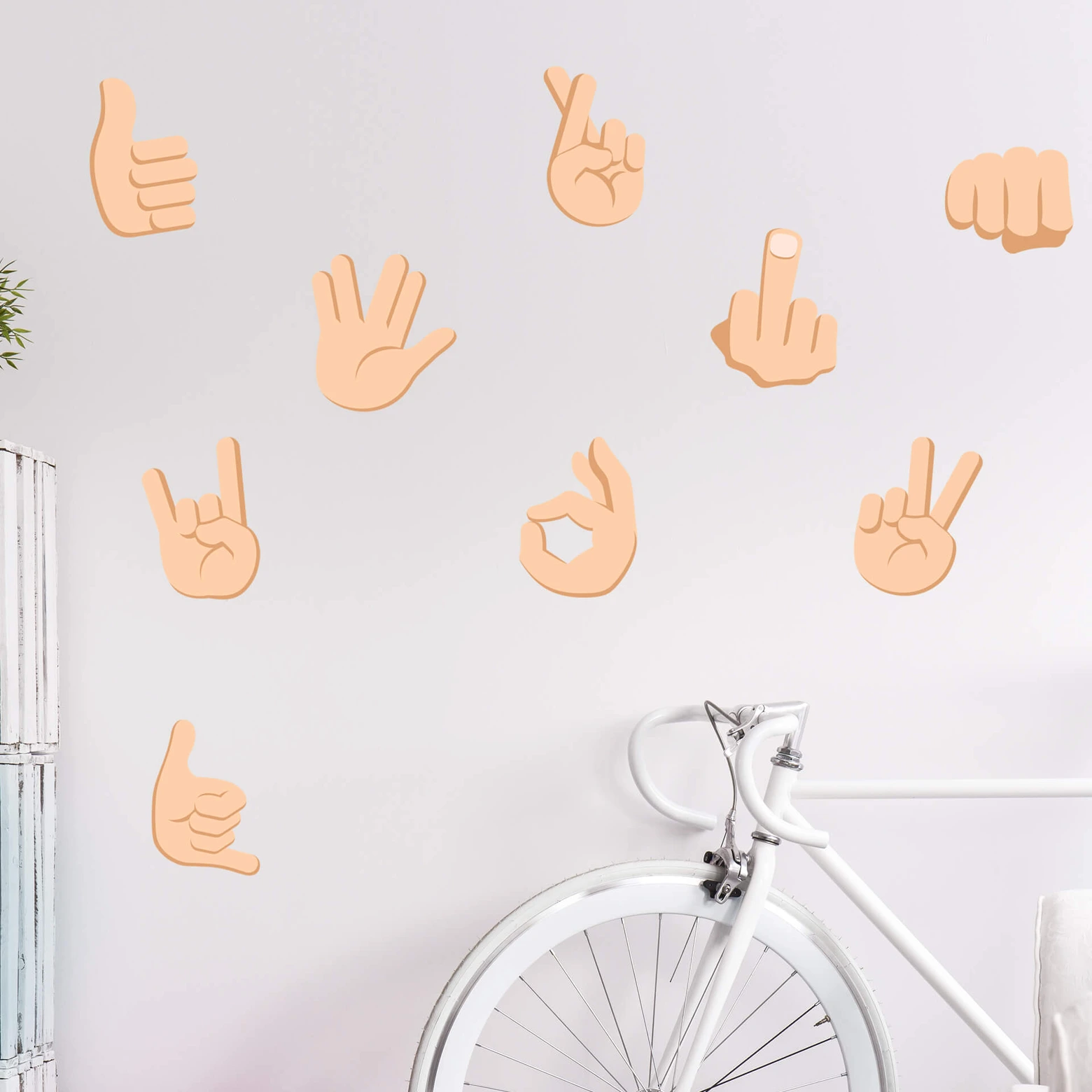 Muursticker Emoji Hand Sign | wall-art.nl