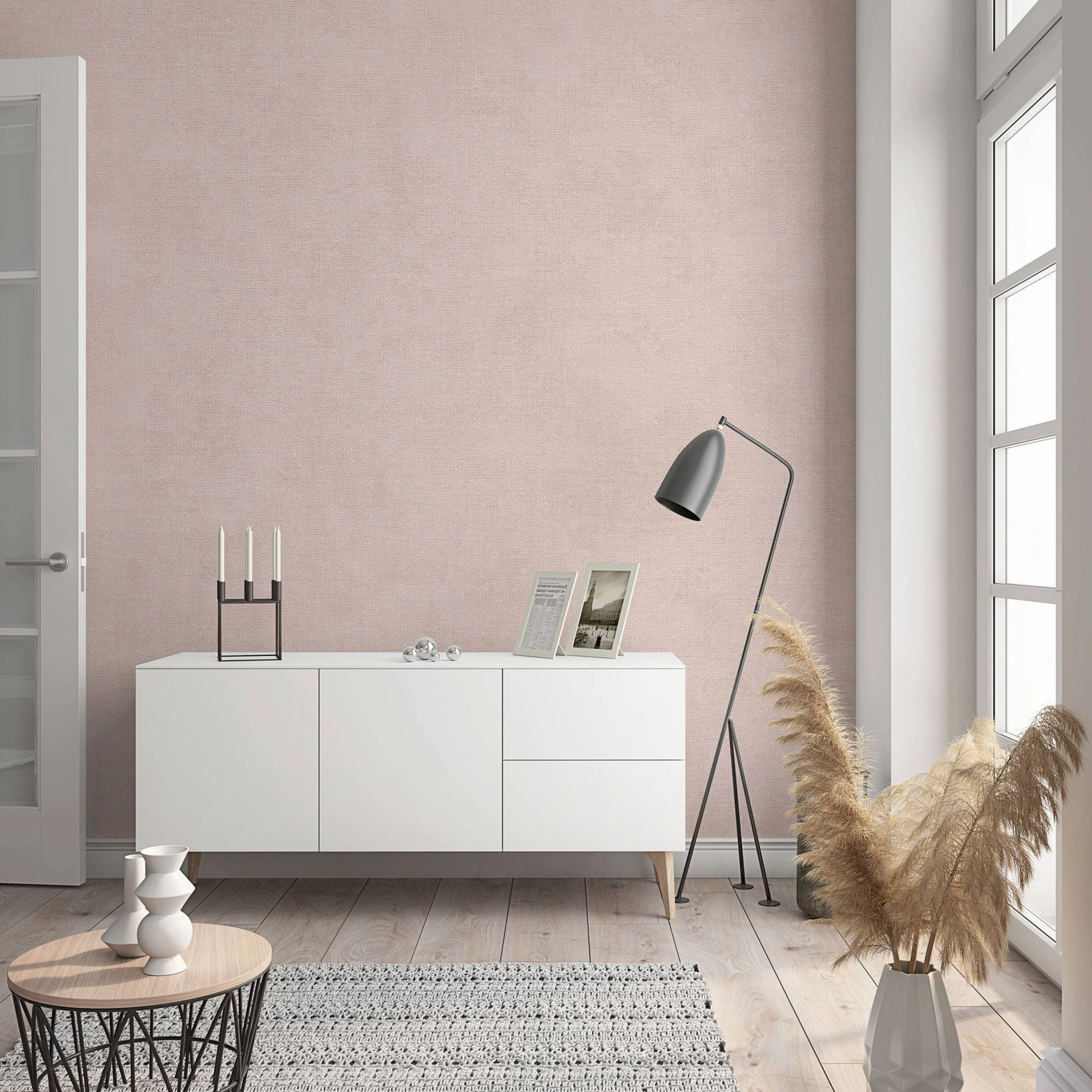 Effen behang, vliesbehang Shades roze | wall-art.nl