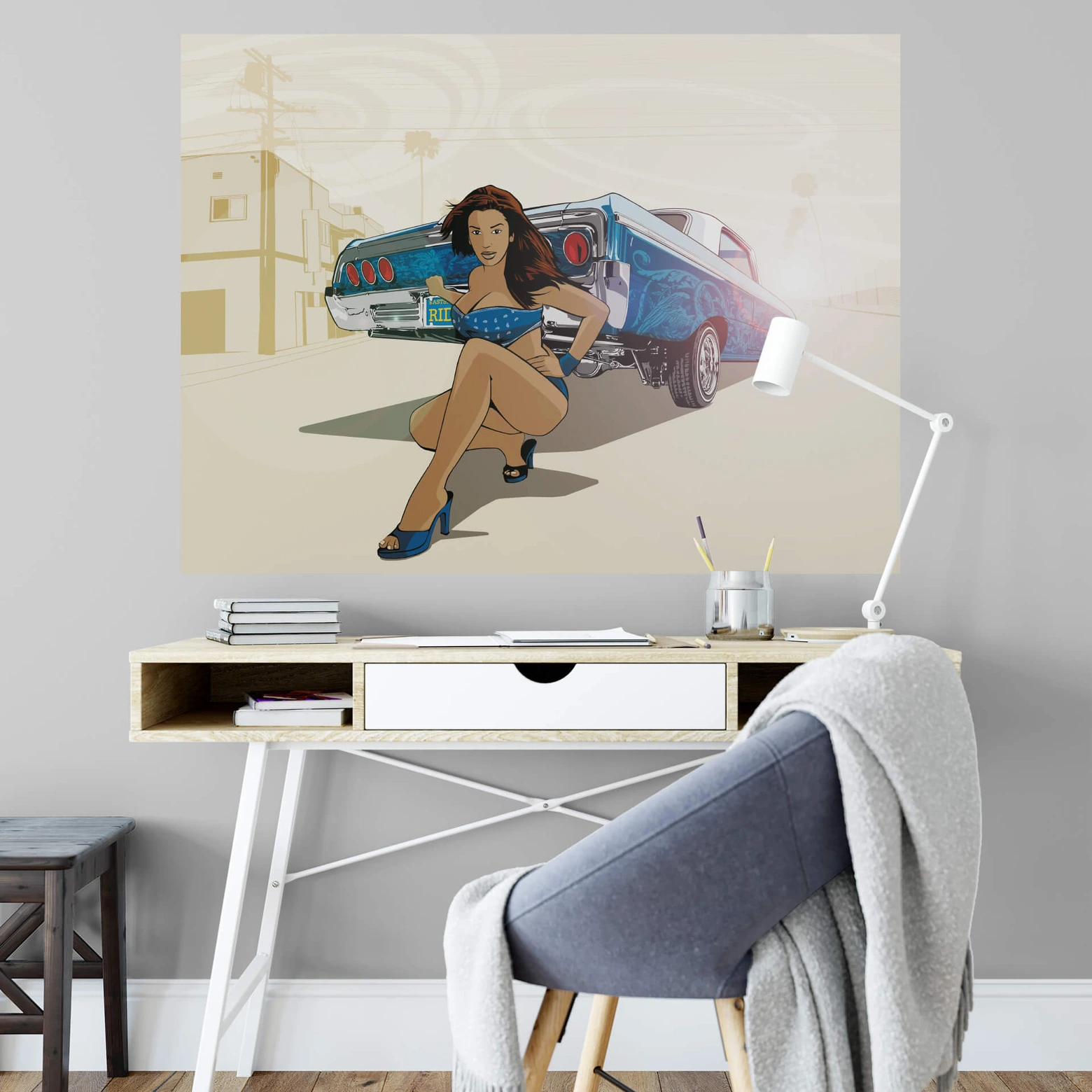 Muursticker Auto Beauty 3 | wall-art.nl