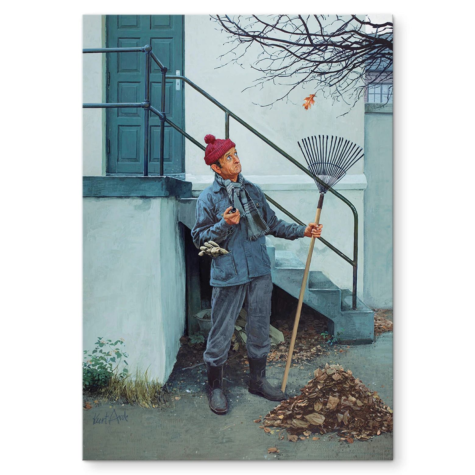Wandbild Laubfall (1970) - Kurt Ard - Alu-Dibond | wall-art.de