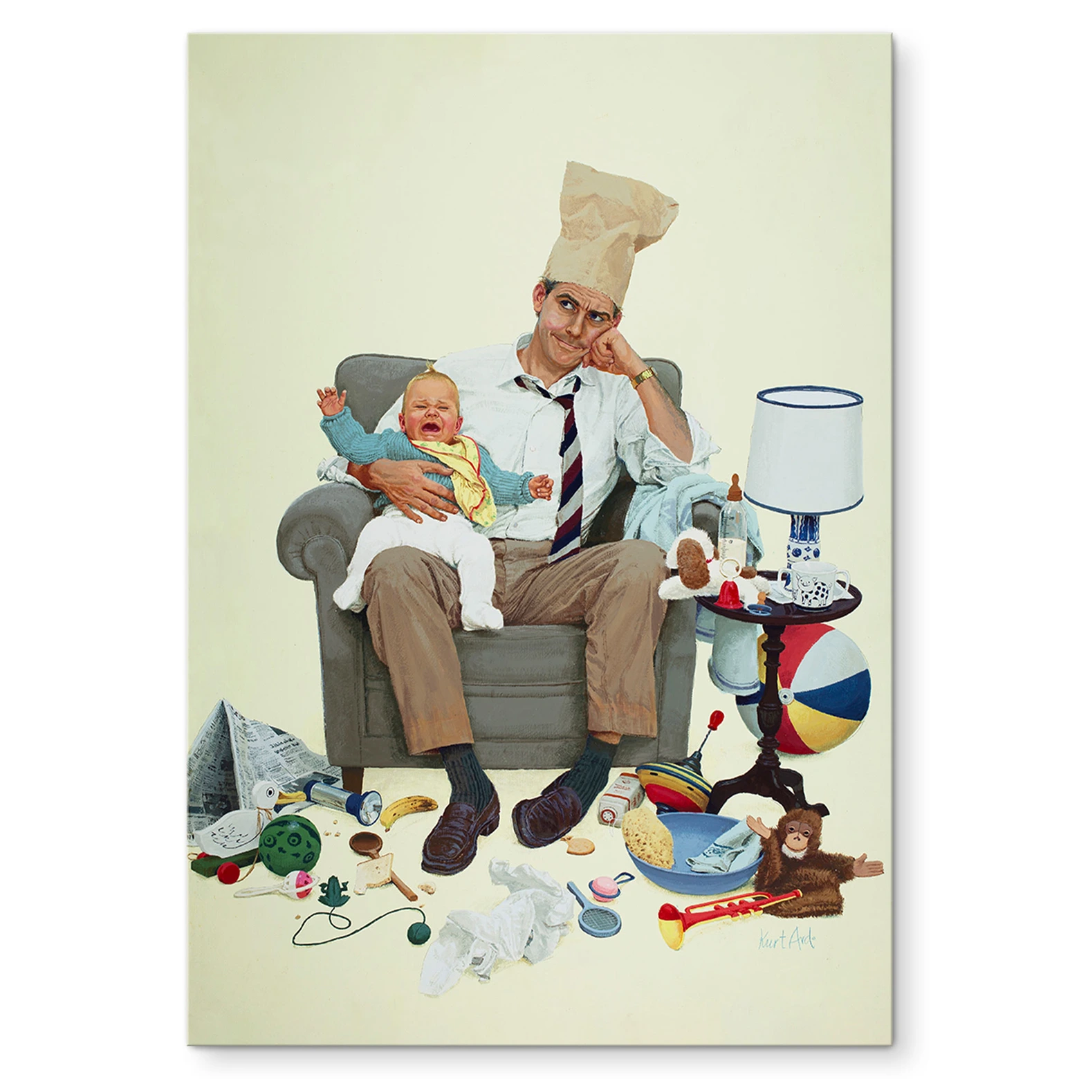 Wandbild Kurt Ard - Wo bleibt Mama denn (1960) - Alu-Dibond | wall-art.de