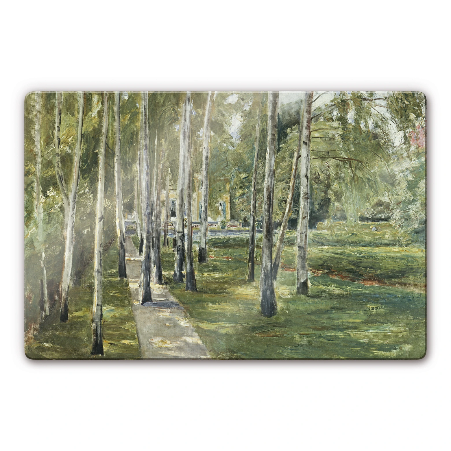 Kunstdruck Max Liebermann Der Garten des Künstlers auf Glas als ...