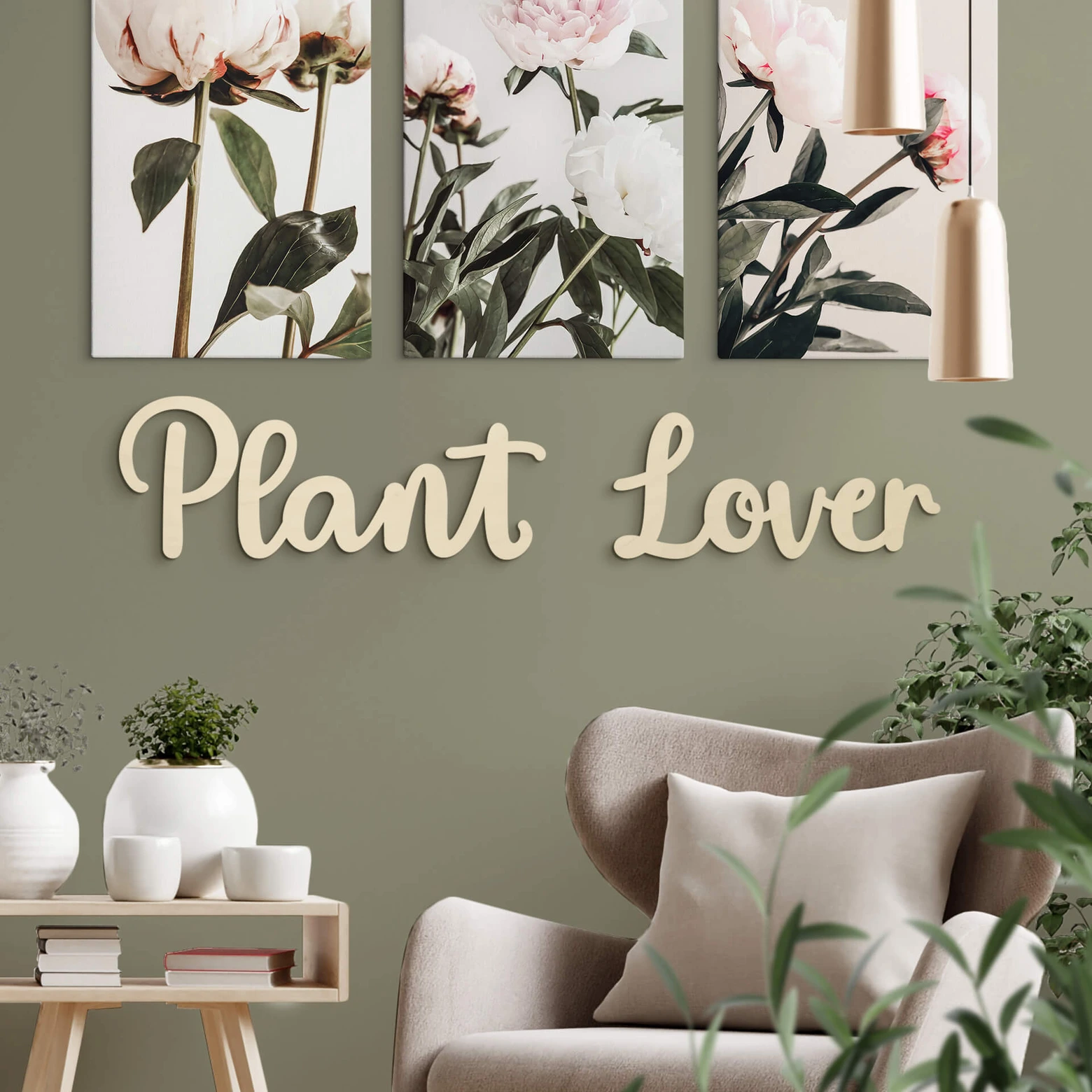 Wanddecoratie Populierenhout Plant Lover | wall-art.nl