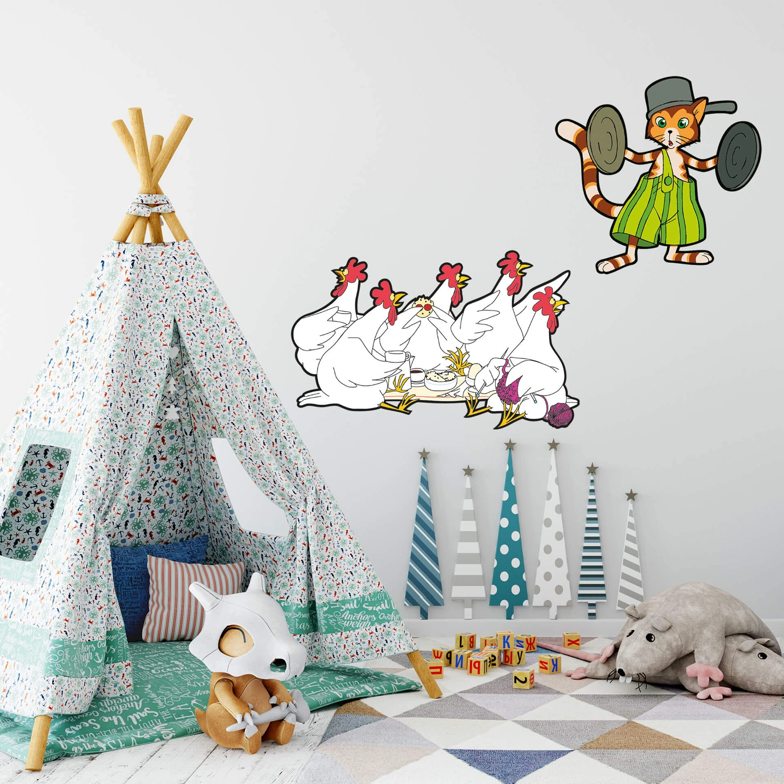 Wandtattoo Pettersson und Findus - Findus der Erschrecker | wall-art.de