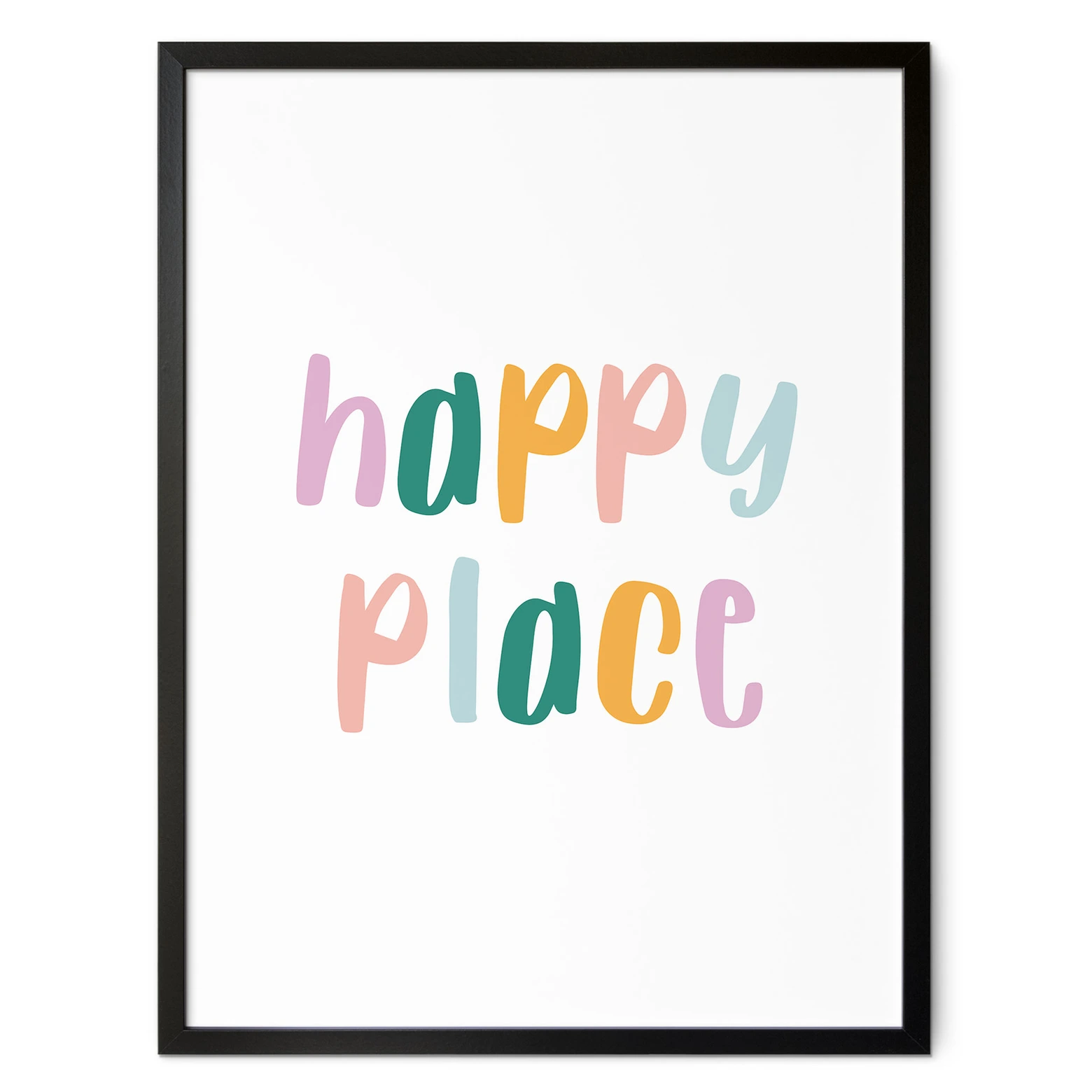 Spruch Poster - Happy place | wall-art.de