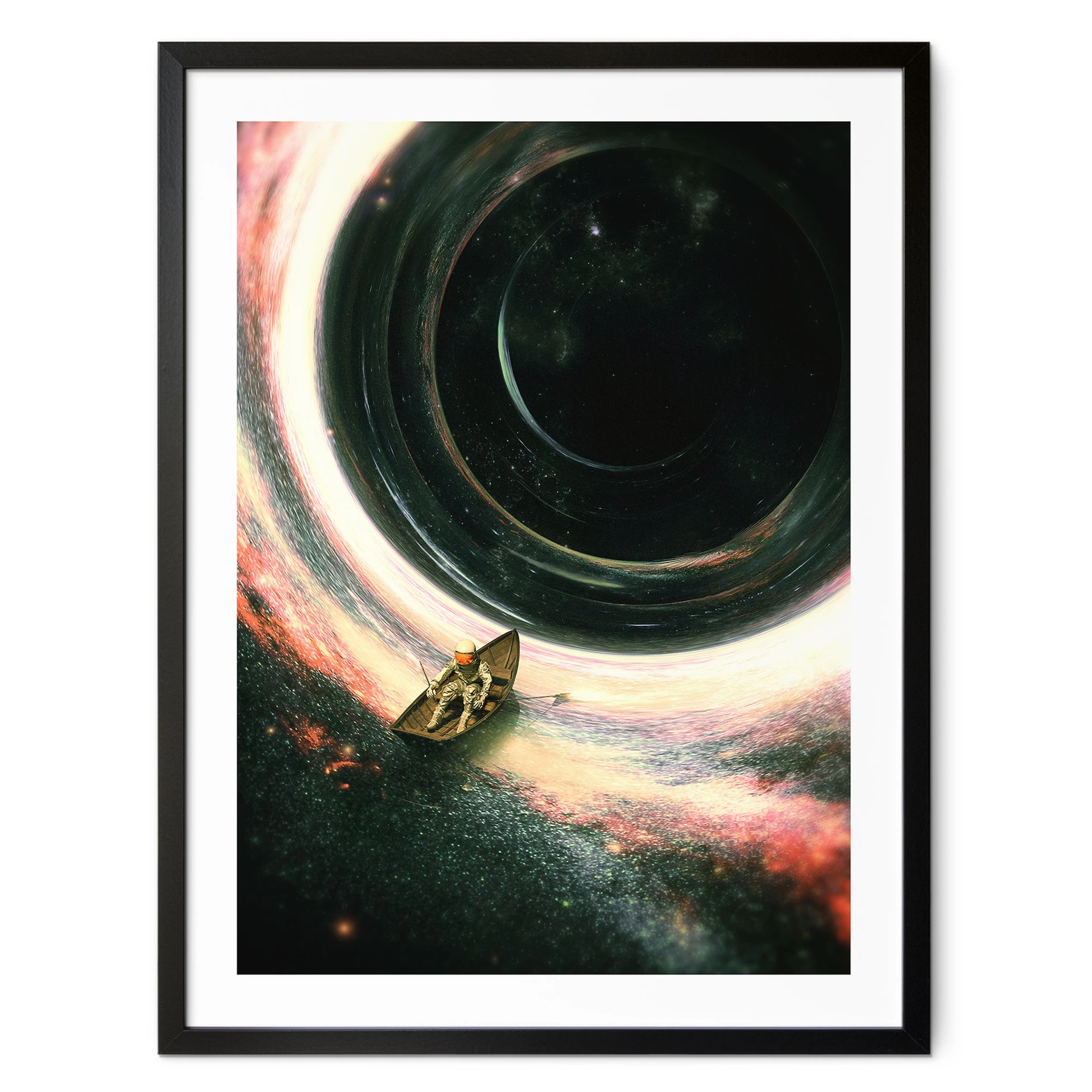 Poster Weltall: Astronaut im Boot - Nicebleed | wall-art.de