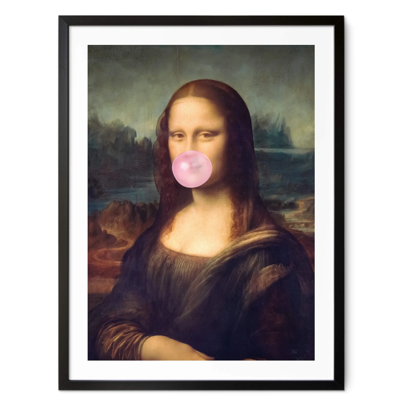 Poster Taudalpoi - Mona Lisa Eating Gum | wall-art.nl
