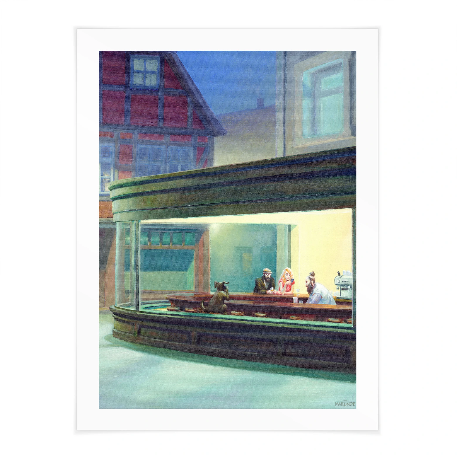 Poster Marunde - Nightdog (2018) | wall-art.de