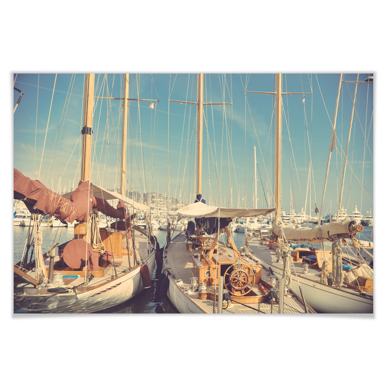 Poster Segelschiffe im Hafen | wall-art.de