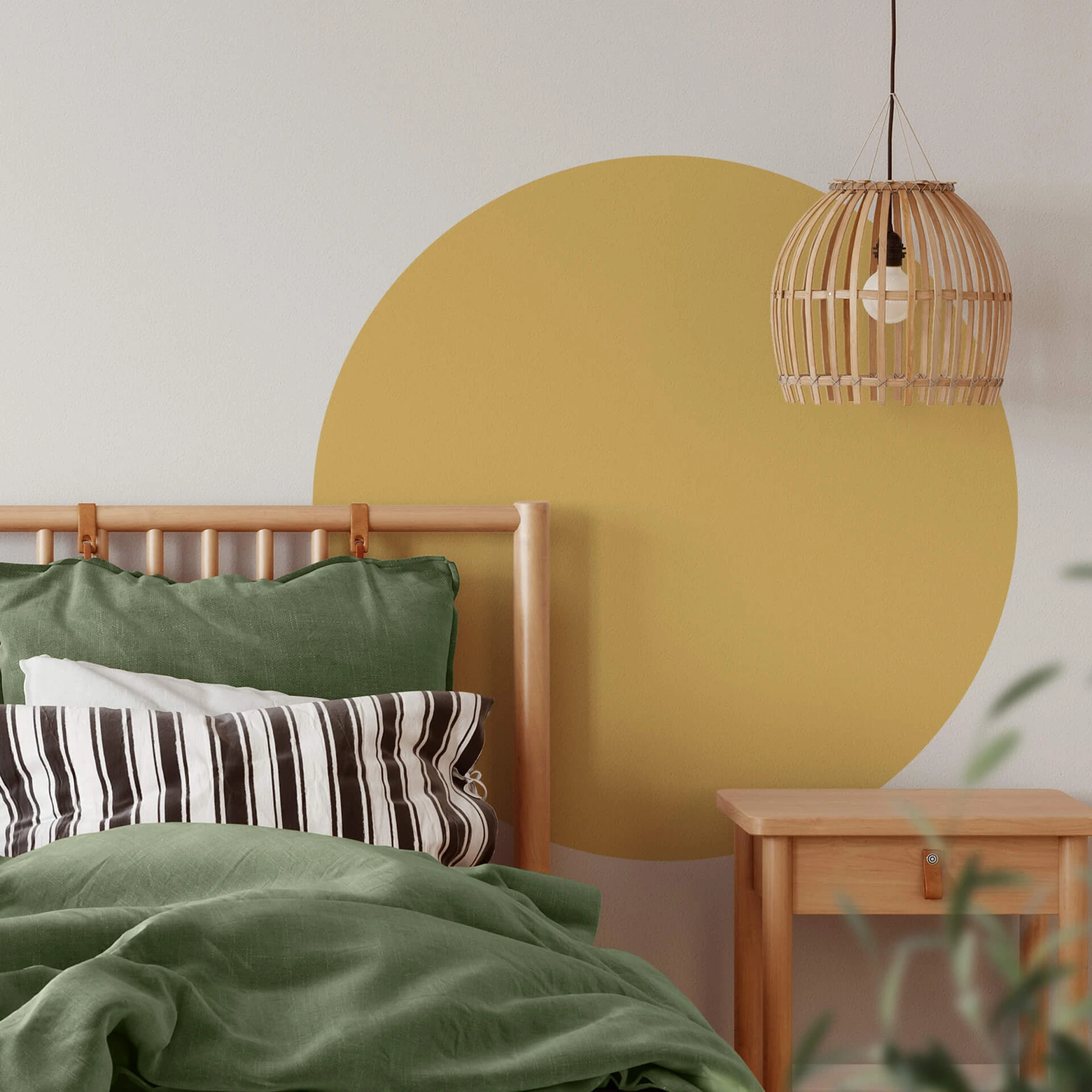 Muursticker Cirkel - Geel | wall-art.nl