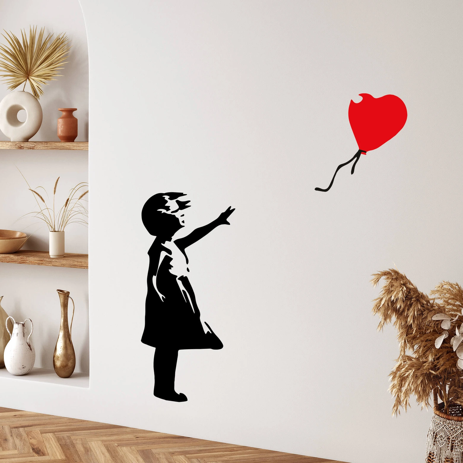 Wandtattoo Banksy - Girl with the red Balloon | wall-art.de