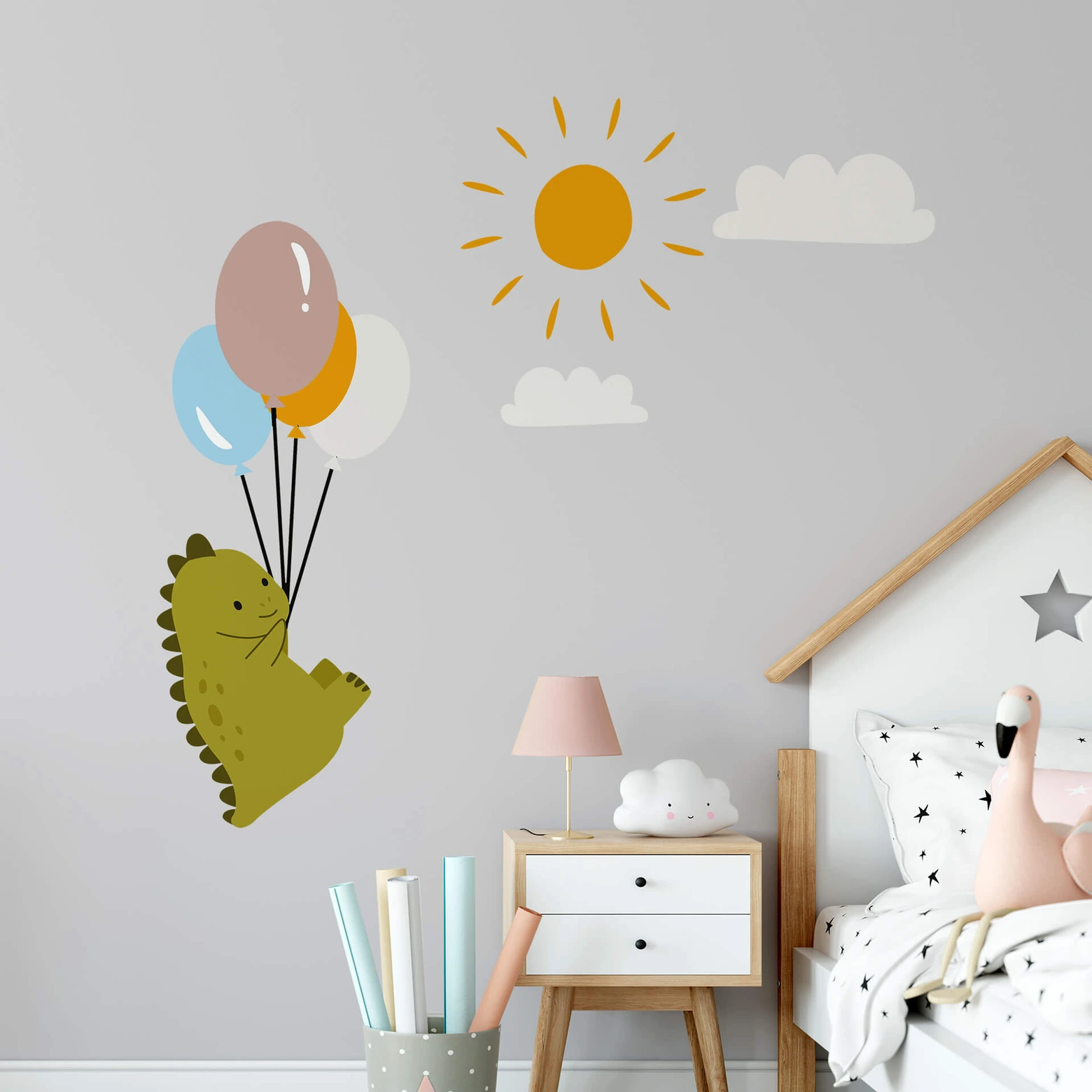 Muursticker Vliegende Dino | wall-art.nl