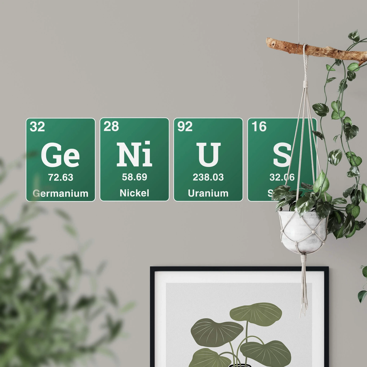 Muursticker Genius - Periodiek Systeem der Elementen | wall-art.nl