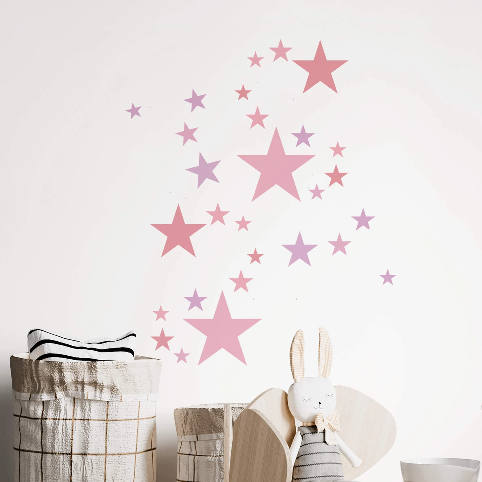 Wandtattoo - Sterne Set Pastellrosa | wall-art.de