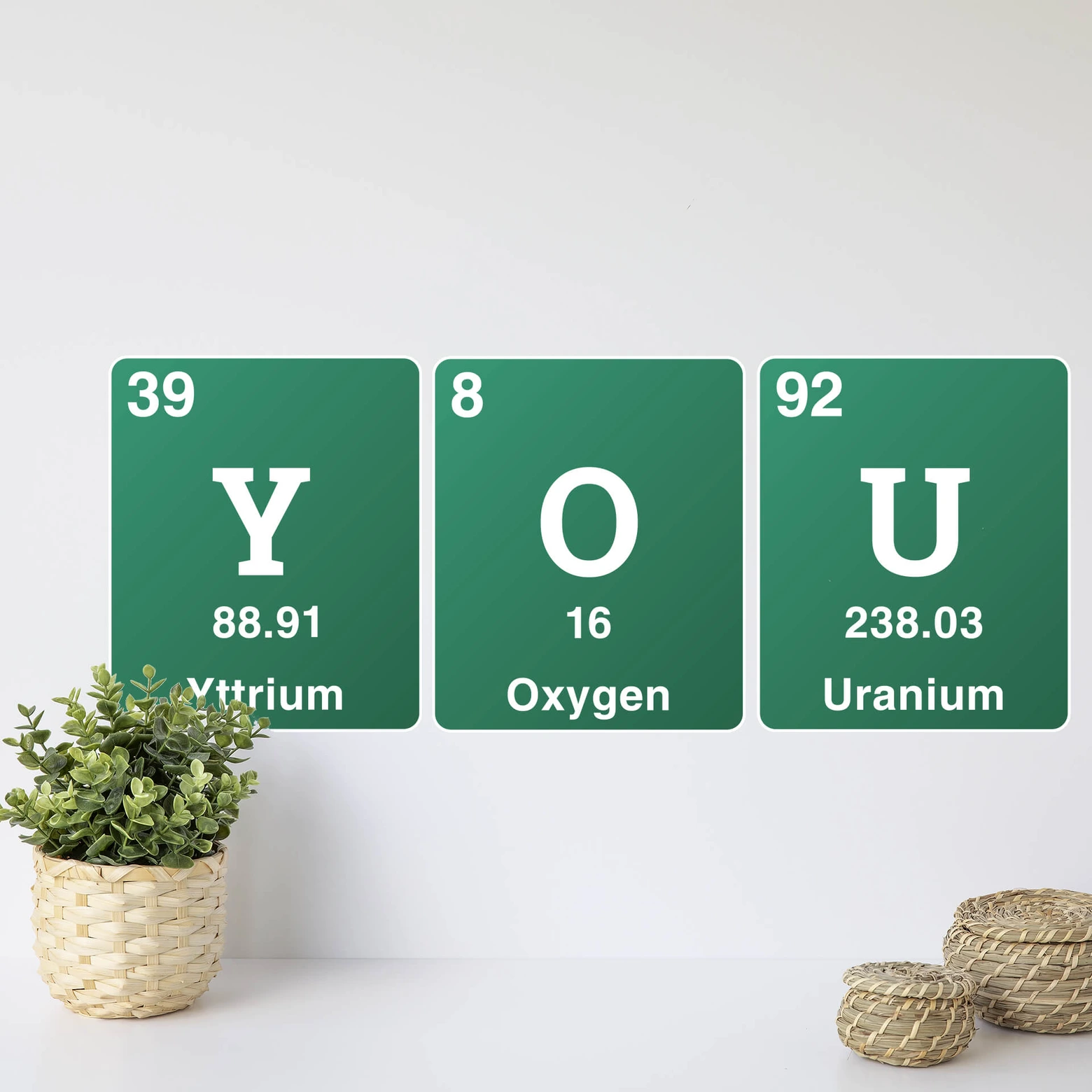 Wandtattoo You - Wort aus dem Periodensystem | wall-art.de