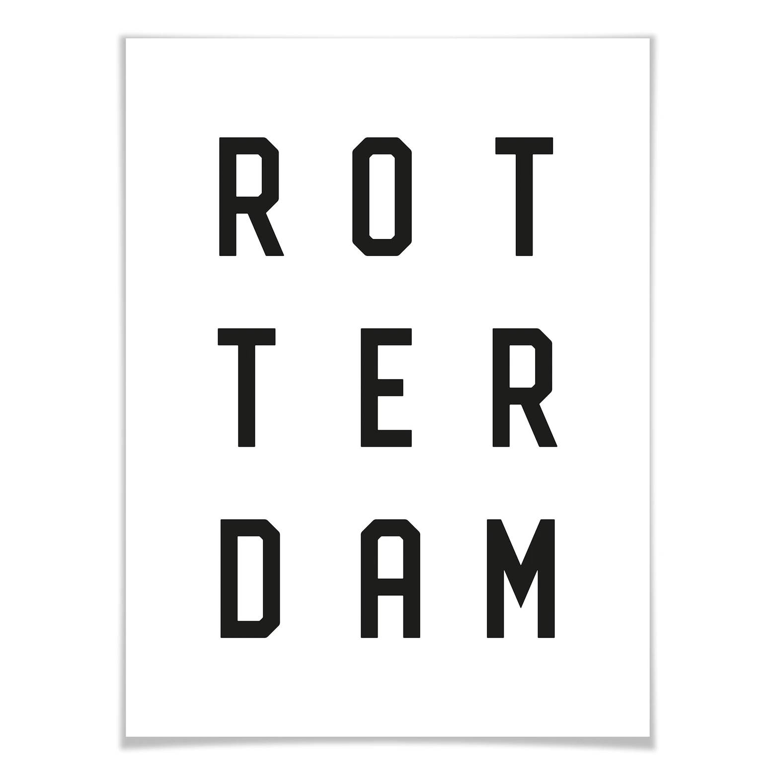 Poster - Typographie Rotterdam | wall-art.de