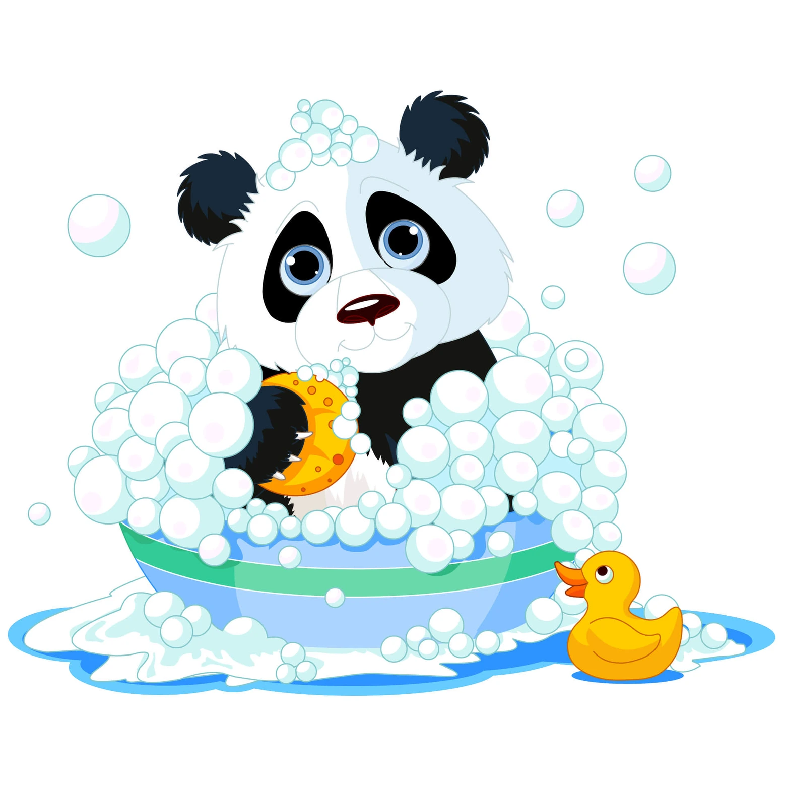 Wandtattoo Badender Panda | wall-art.de