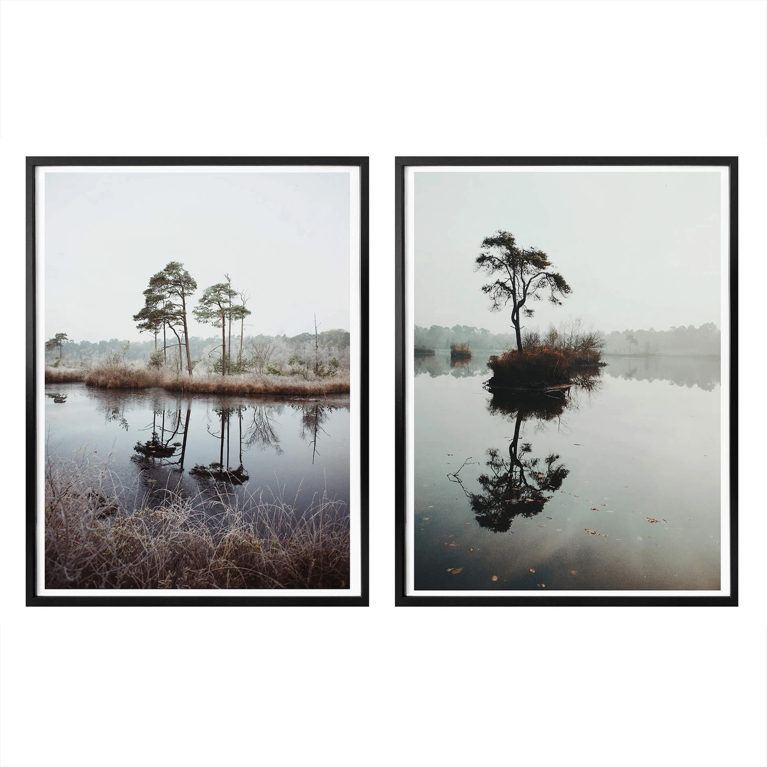 Poster-Set mit Bilderrahmen Herbstidylle (2er Set) | wall-art.de