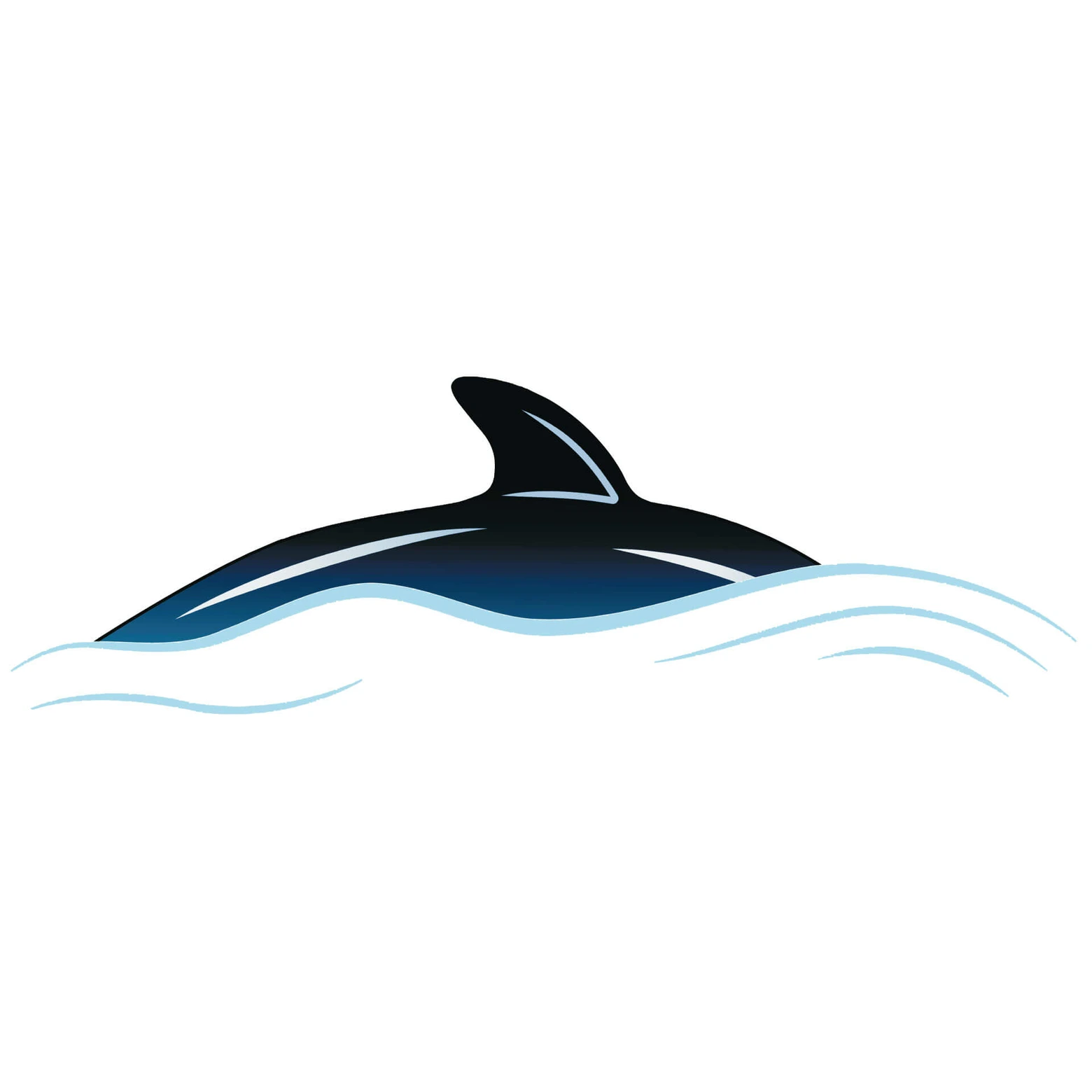 Muursticker Walvis Vin | wall-art.nl