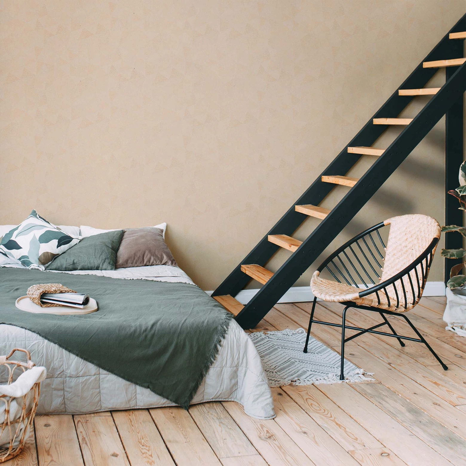 behang beige modern design vliesbehang grafisch patroon behang ...