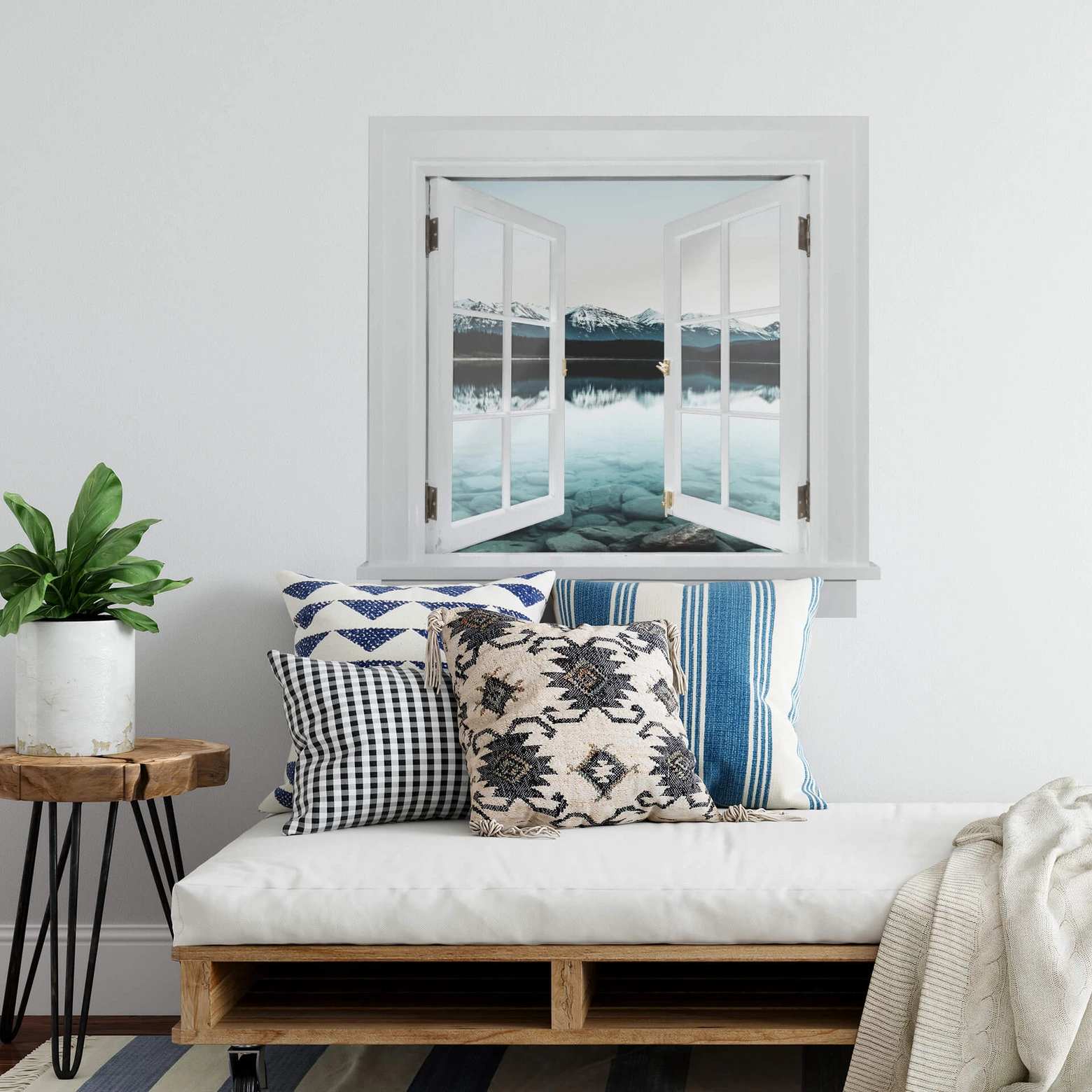 3D Wandtattoo Fenster quadratisch - Idylle | wall-art.de