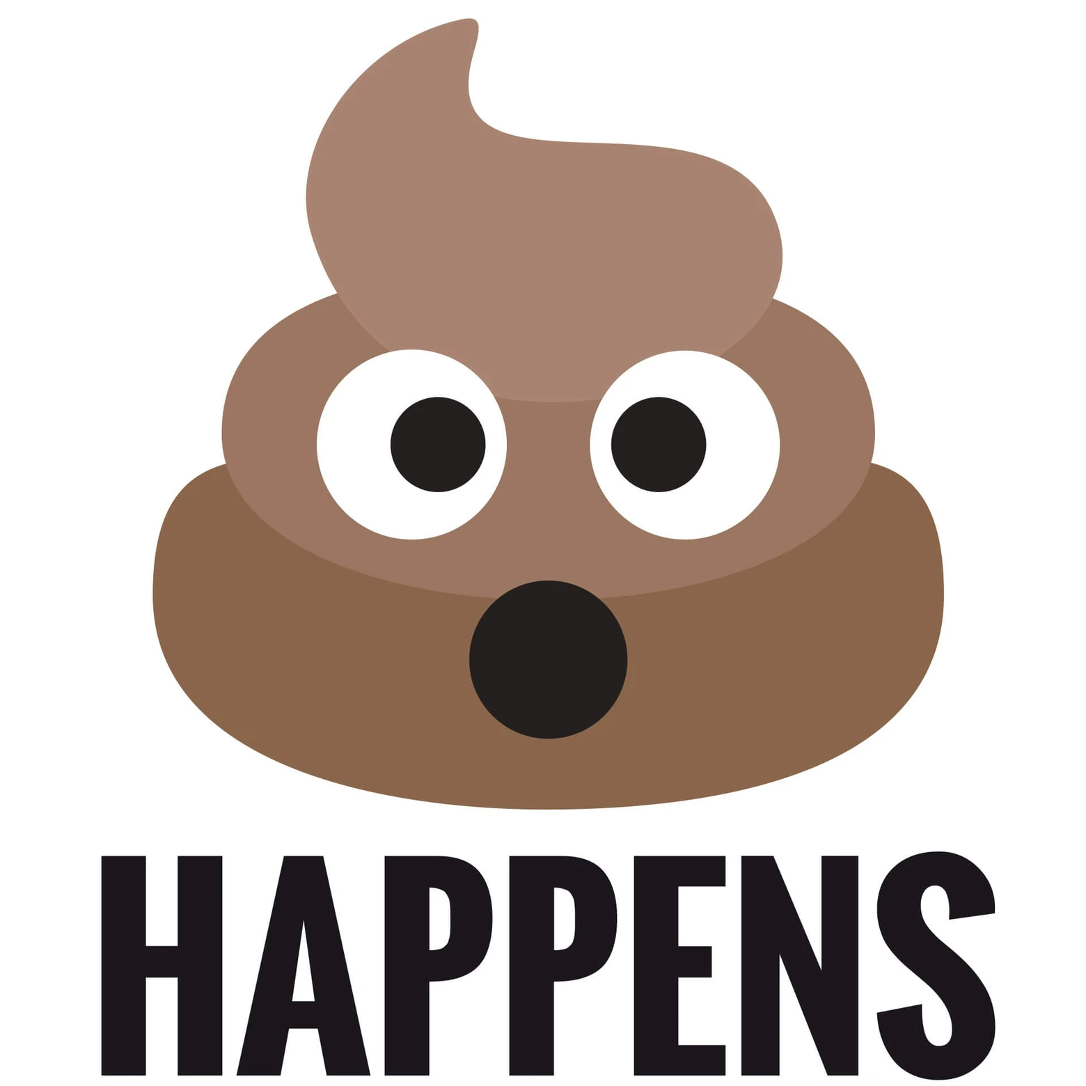 Muursticker Emoji Shit Happens | wall-art.nl