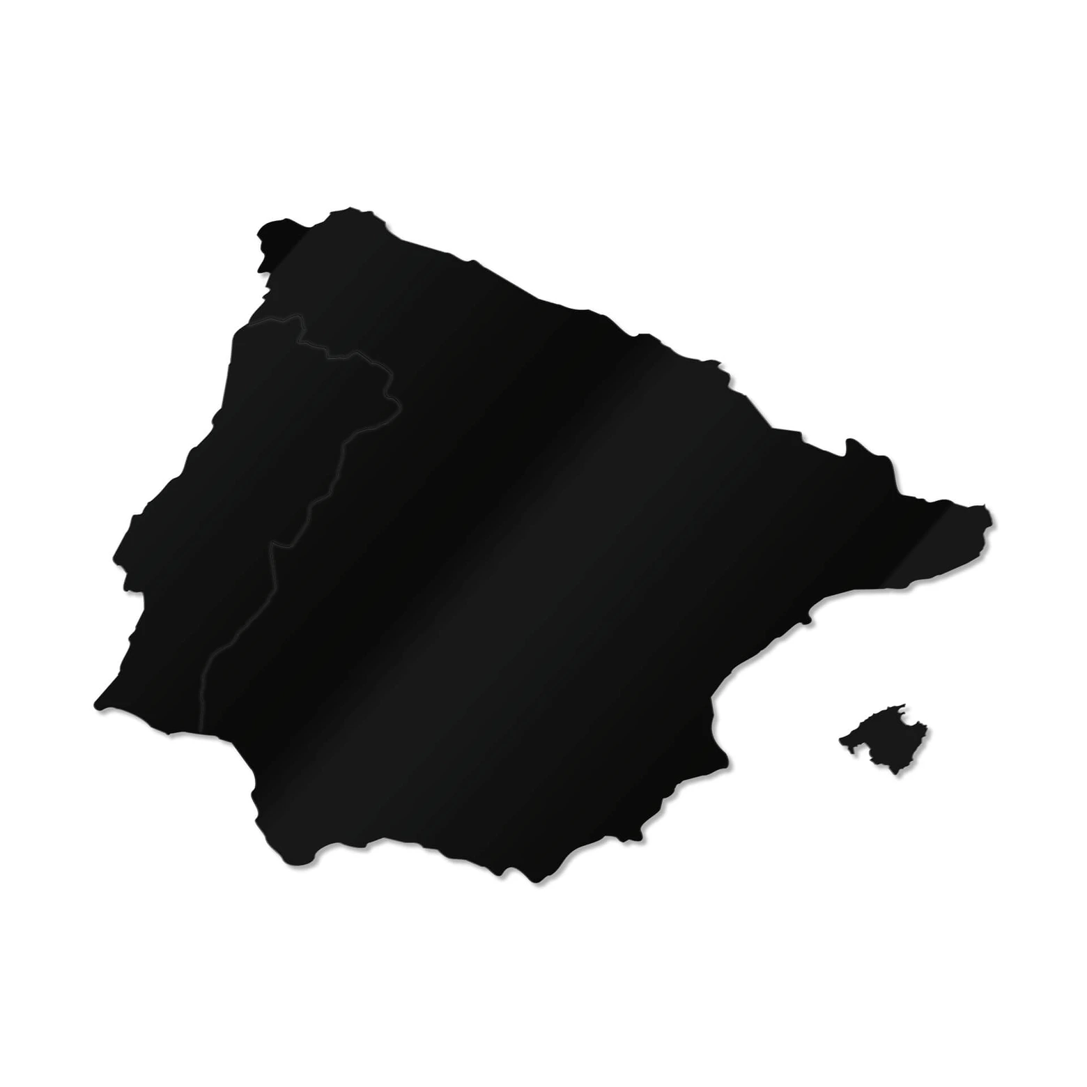 Acryldeko Karte Iberische Halbinsel | wall-art.de