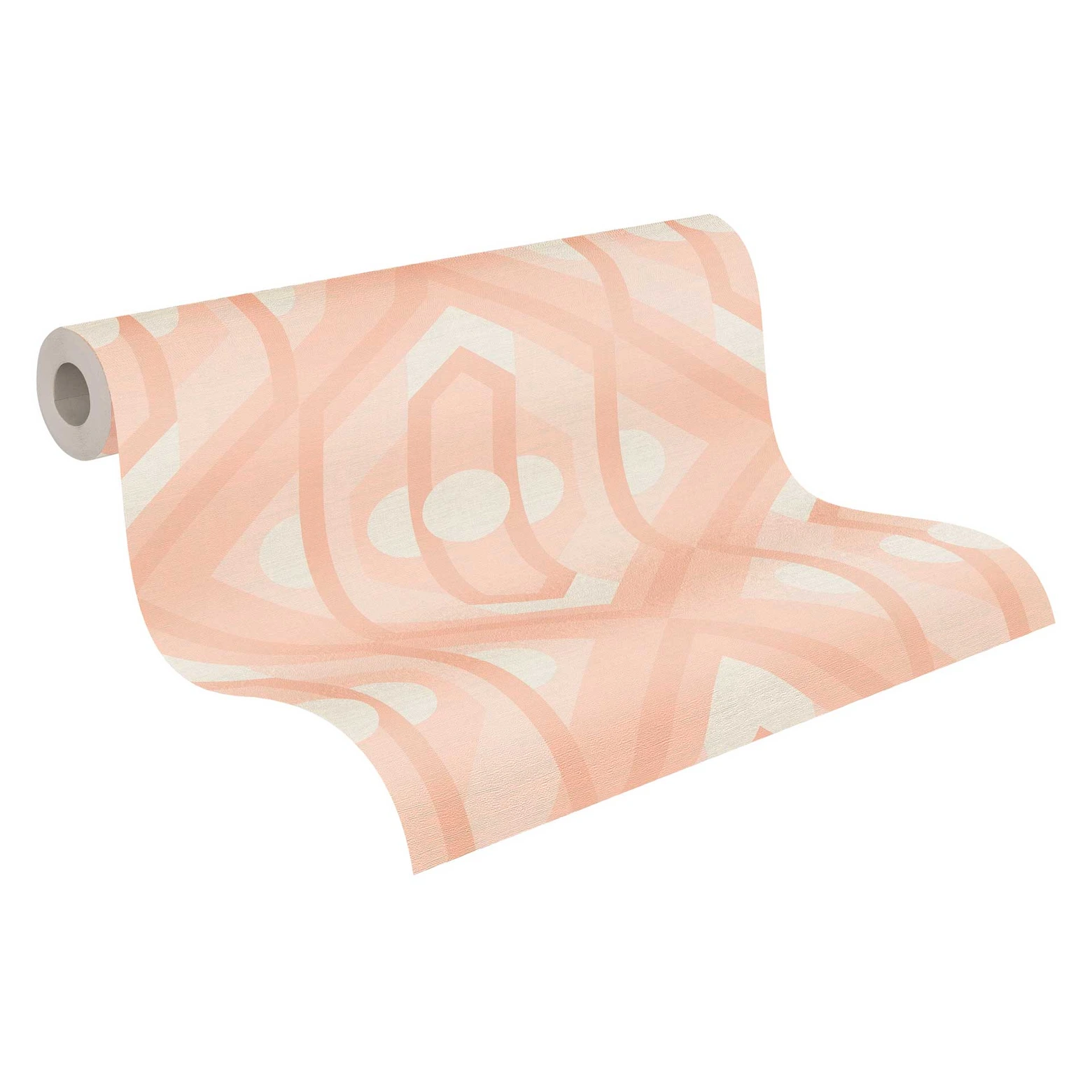 vliesbehang retro stijl beige crème - abstract patroon behang - vintage ...