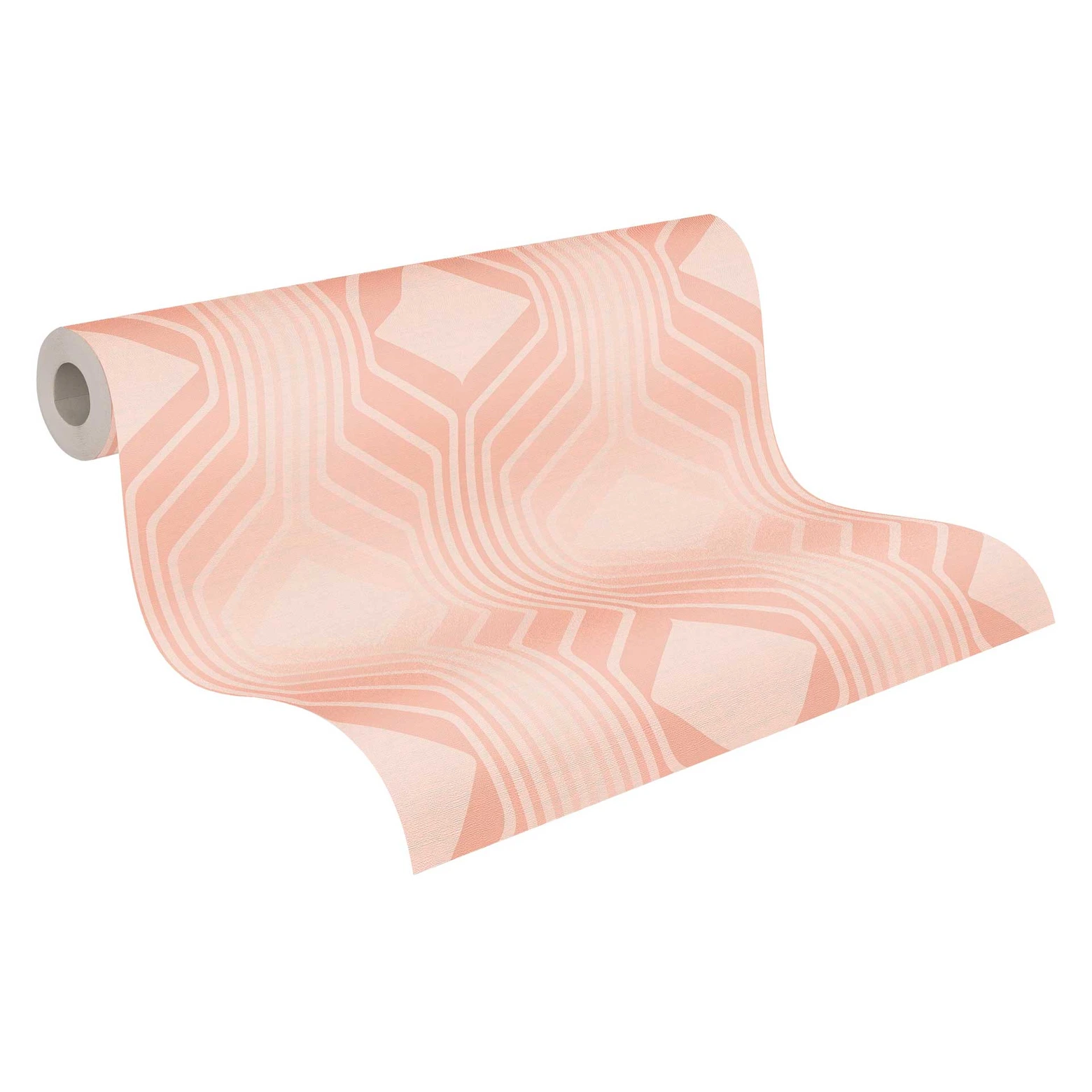 retro behang beige crème - vliesbehang abstract - vintage patroon ...