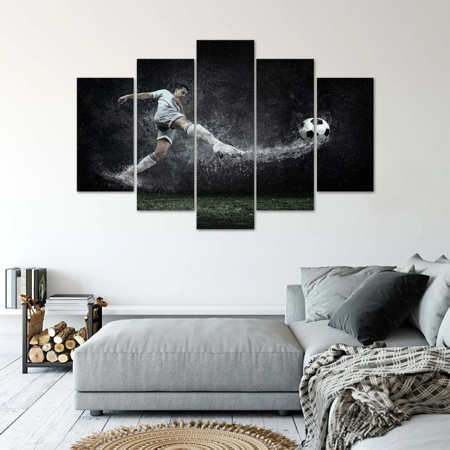 Leinwandbild 5 teilig, Fußball-Sportstadion | wall-art.de