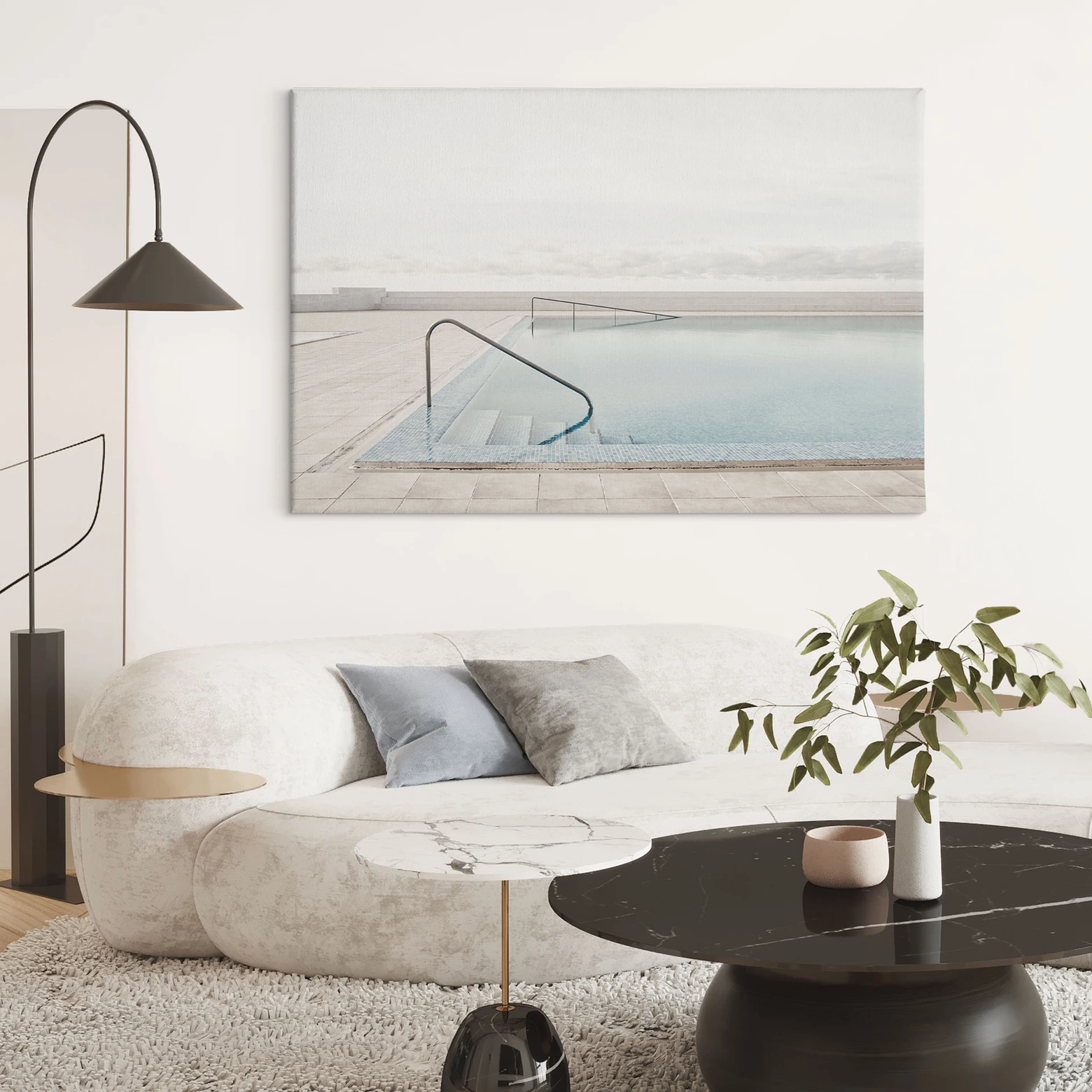 Leinwandbild Infinity Pool mit Blick auf die Wolken - Steinkopff | wall-art.de