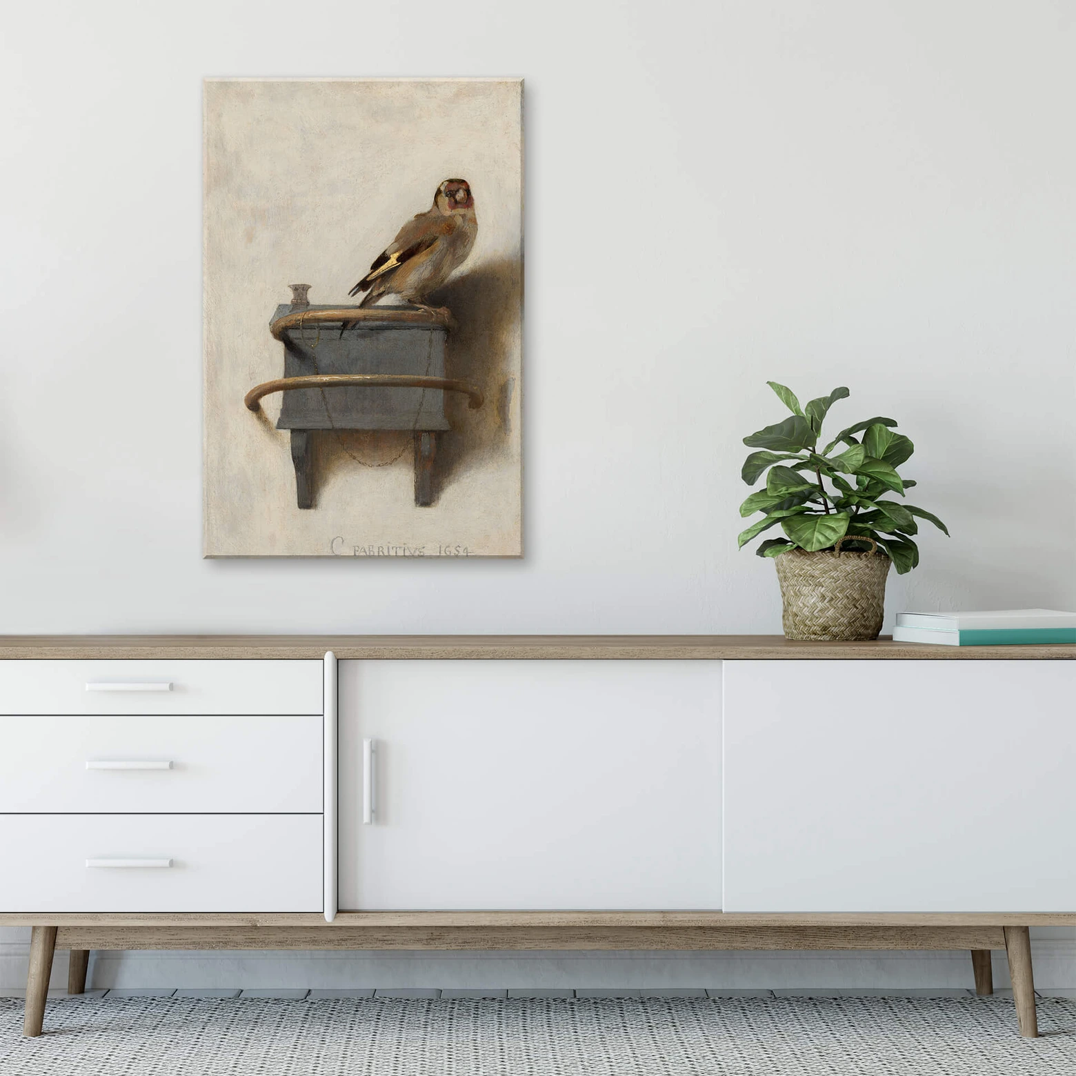 Leinwandbild Fabritius - Der Distelfink | wall-art.de