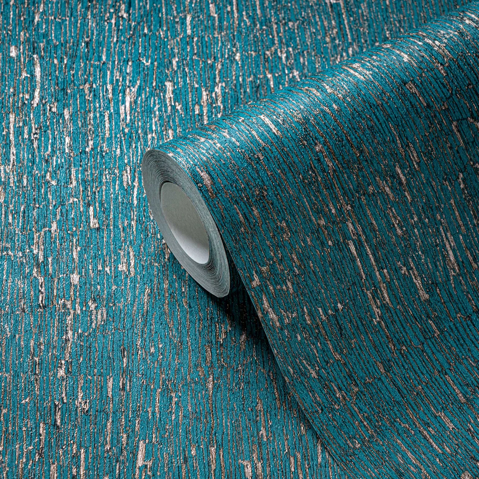 Structuurbehang met metallic effect blauw - modern vliesbehang | wall ...