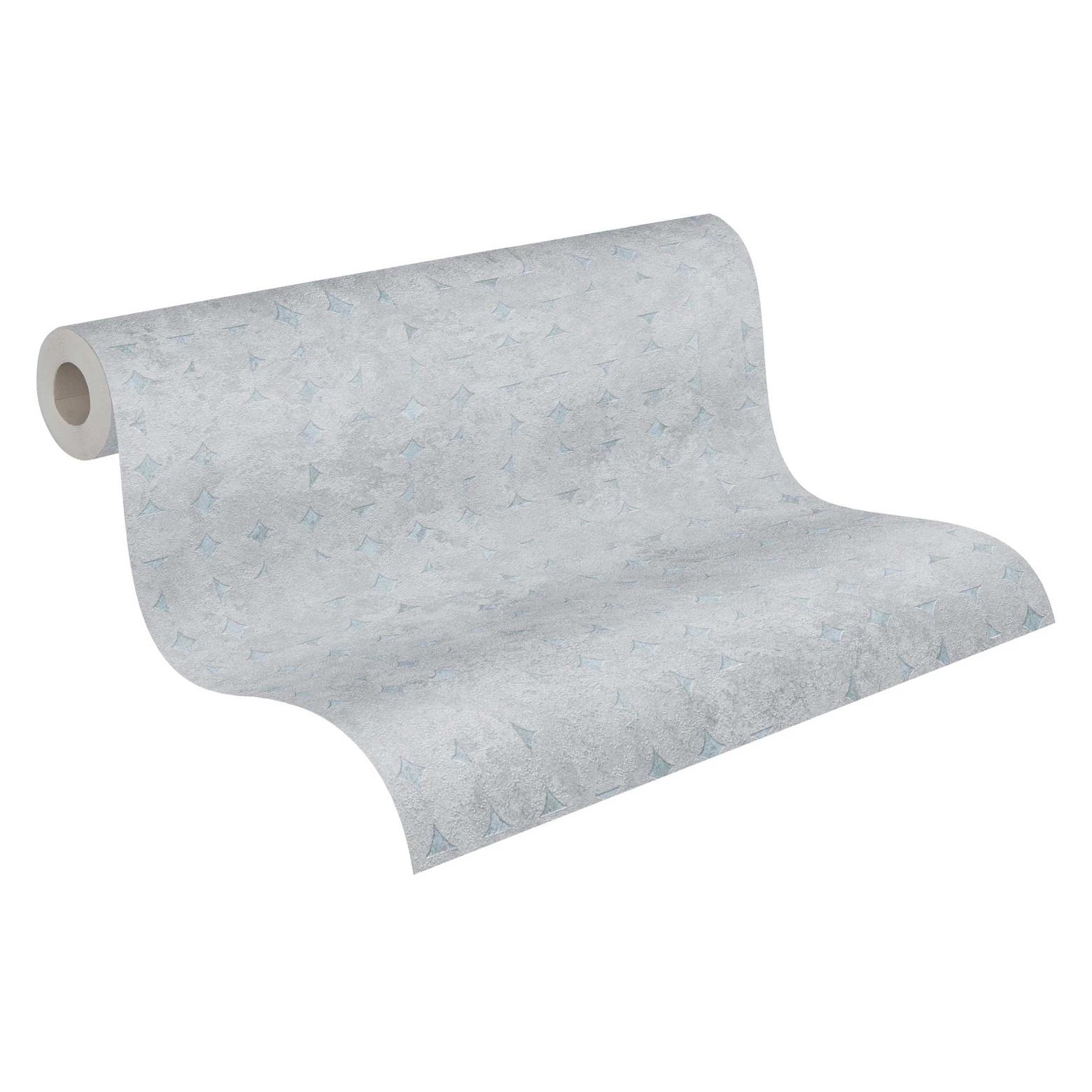 Vliesbehang met structuur in limoenwit met fijn ruitpatroon - modern ...